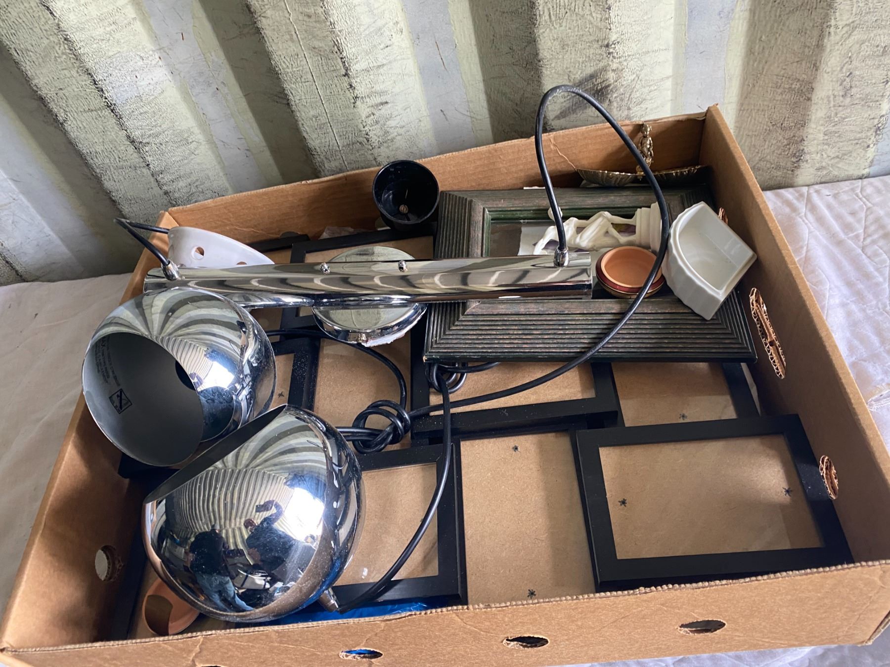 Picture frames and light fixture