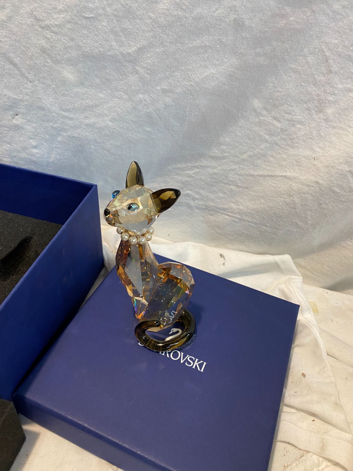 Swarovski crystal cat