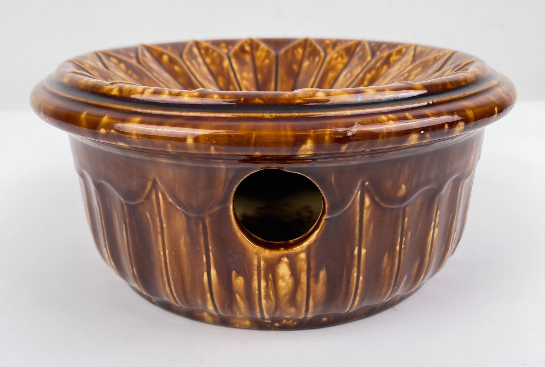 Antique Bennington Pottery Montana Cowboy Spittoon