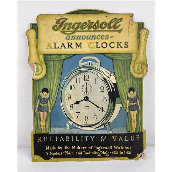 Ingersoll Alarm Clocks Store Display Sign