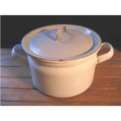 Graniteware Pot with Handles & Lid Heavy, Old #1865513