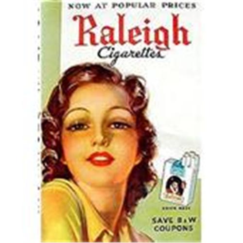 old vintage RALEIGH CIGARETTES POSTER 1939 #1867541