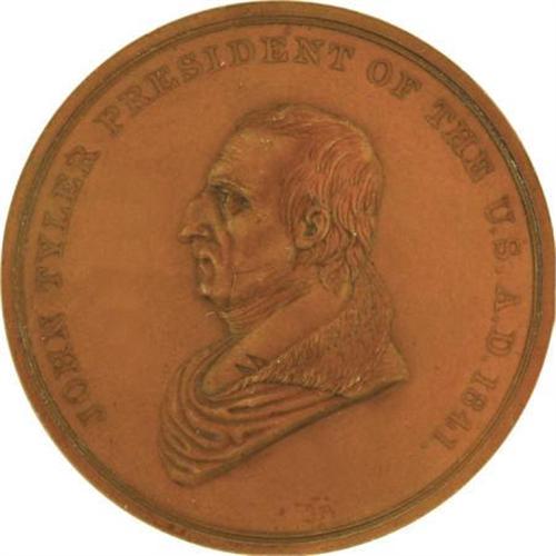 John Tyler 1841 U.S. Mint Bronze Inaugural Medal