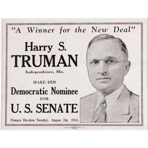 Harry Truman: 1934 Senate Poster.