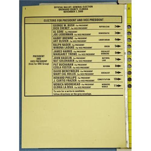 Broward County, Florida Voting Machine from 2000