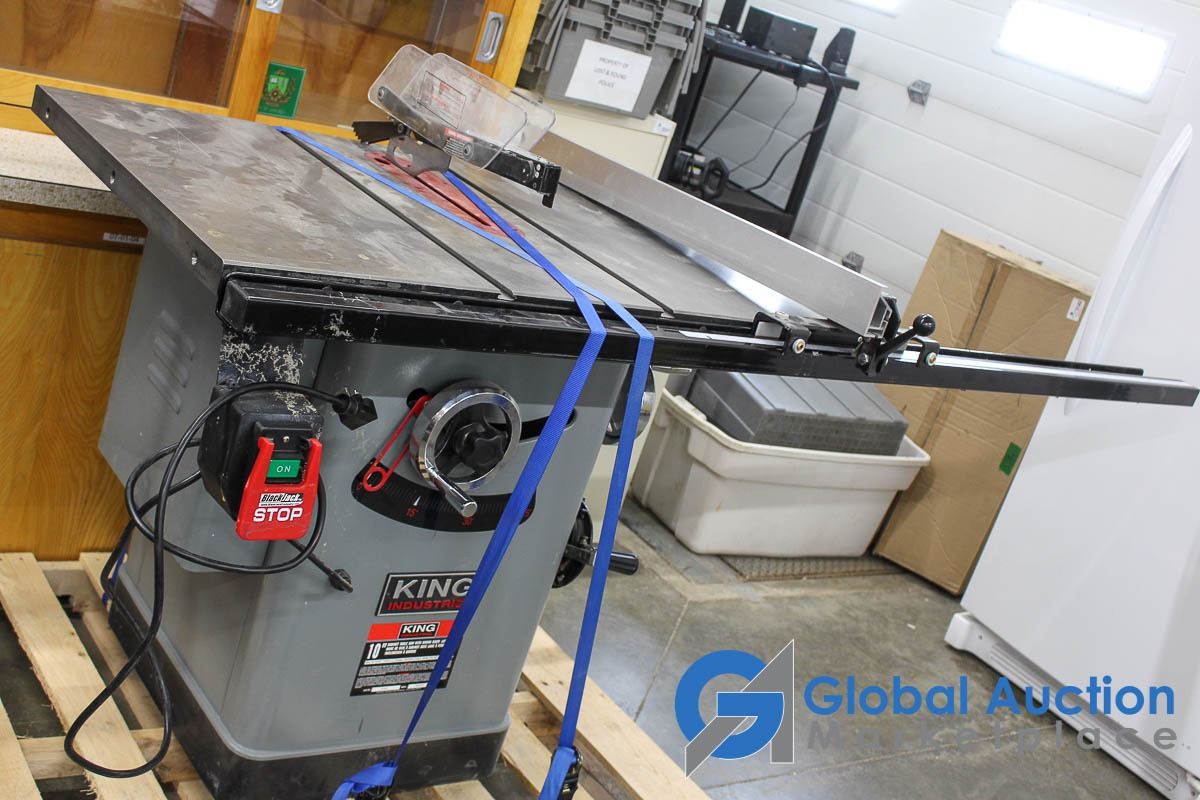 King Industrial 10" Cabinet Table Saw w/Riving Knife: Left Tilt