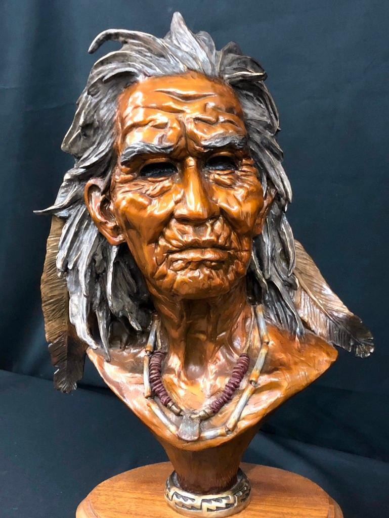 Through the Eyes of the Ancient One-A Bronze Sculpture by Known Artist ...