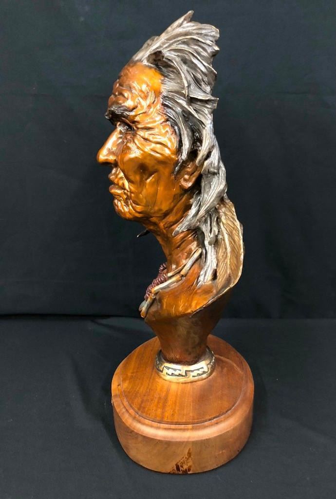 Through the Eyes of the Ancient One-A Bronze Sculpture by Known Artist ...