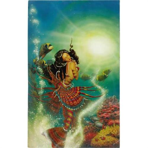 Keith Birdsong Pearl Necklace Mermaid Art