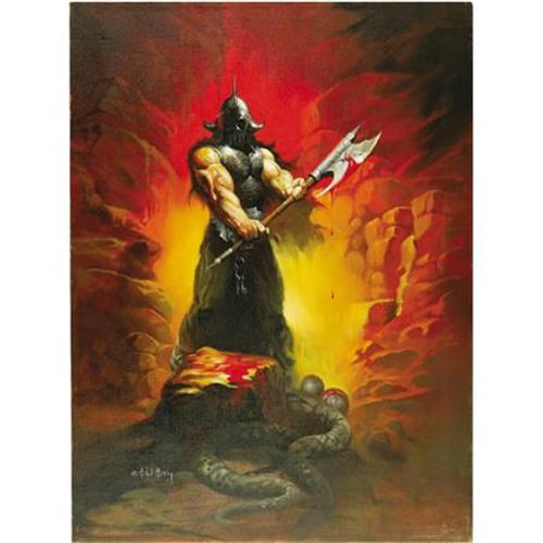 Ken Kelly - Fantasy Warrior Painting Original