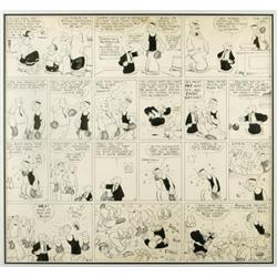 E. C. Segar - Popeye Sunday Comic Strip Original