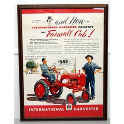 Farmall Cub poster sign framed