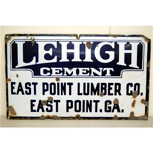 Lehigh cement porcelain sign