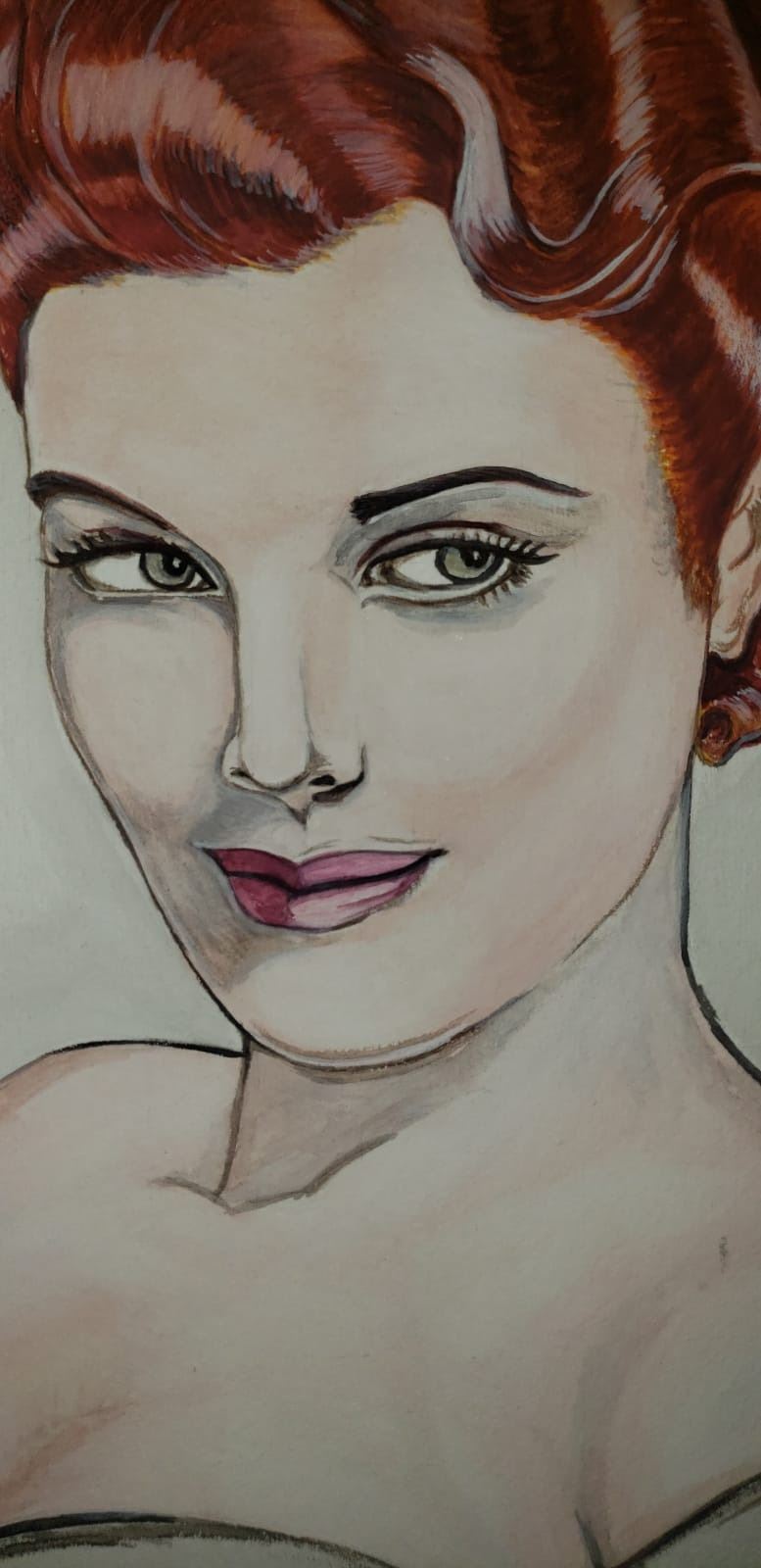 Alberto Vargas - Watercolor on paper / portrait / Very Nice Art , Style Of