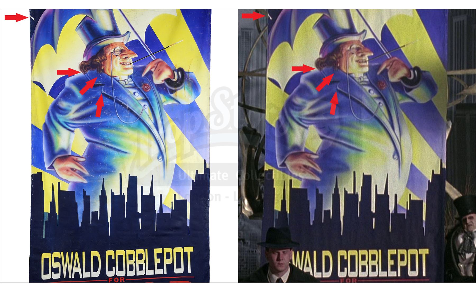 Lot # 35: BATMAN RETURNS (1992) - Large Screen-Matched Hand-Painted ...