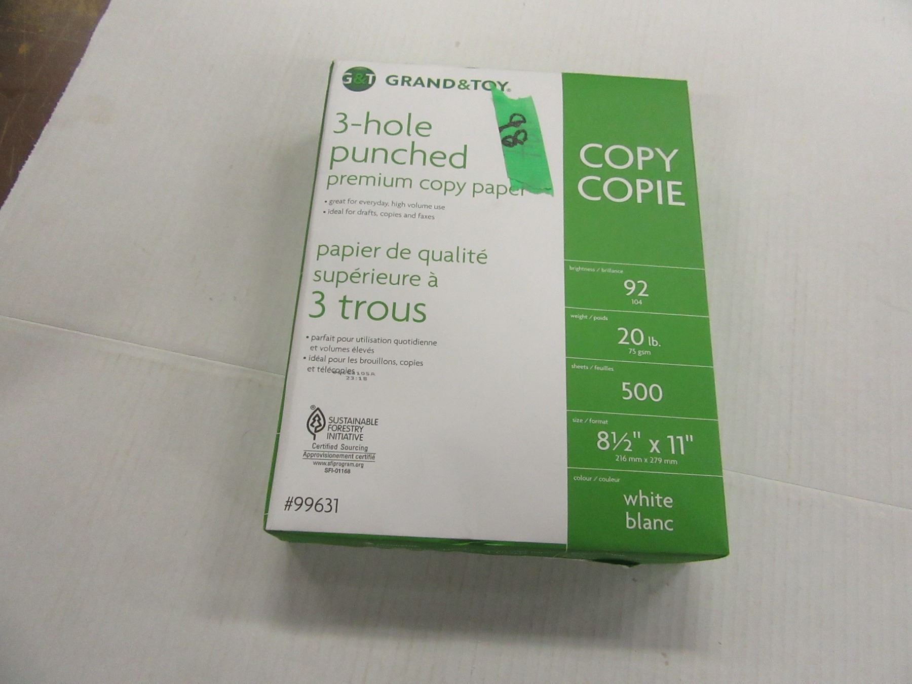 NEW: 3 HOLE COPY PAPER (500 SHEETS)