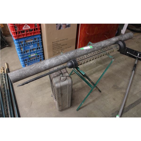 Heater Huge Rain Gauge Stand And Misc Bodnarus Auctioneering