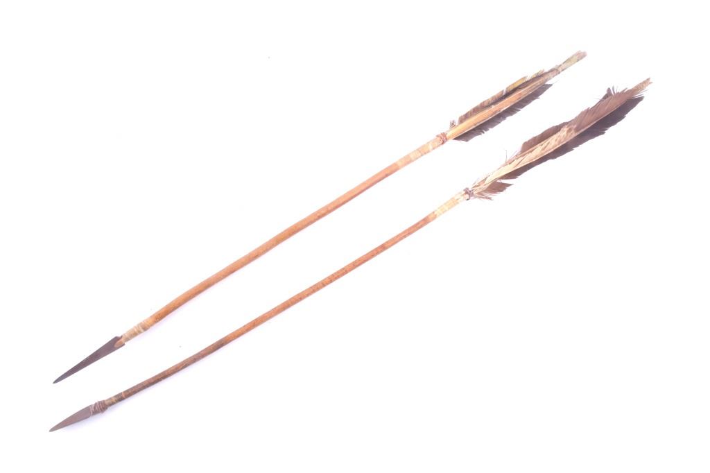 Cheyenne Beaded Bow & Arrow Quiver Set 19th C.