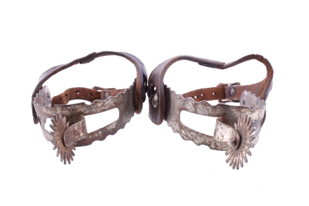 19th Century Hand Forged Steel Vaquero Spurs