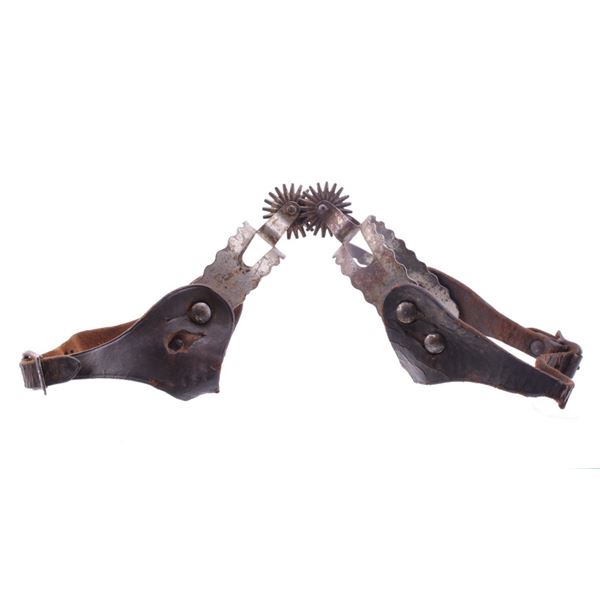 19th Century Hand Forged Steel Vaquero Spurs