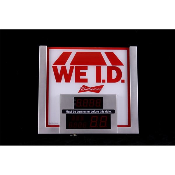Anheuser-Busch Budweiser We ID Digital Clock