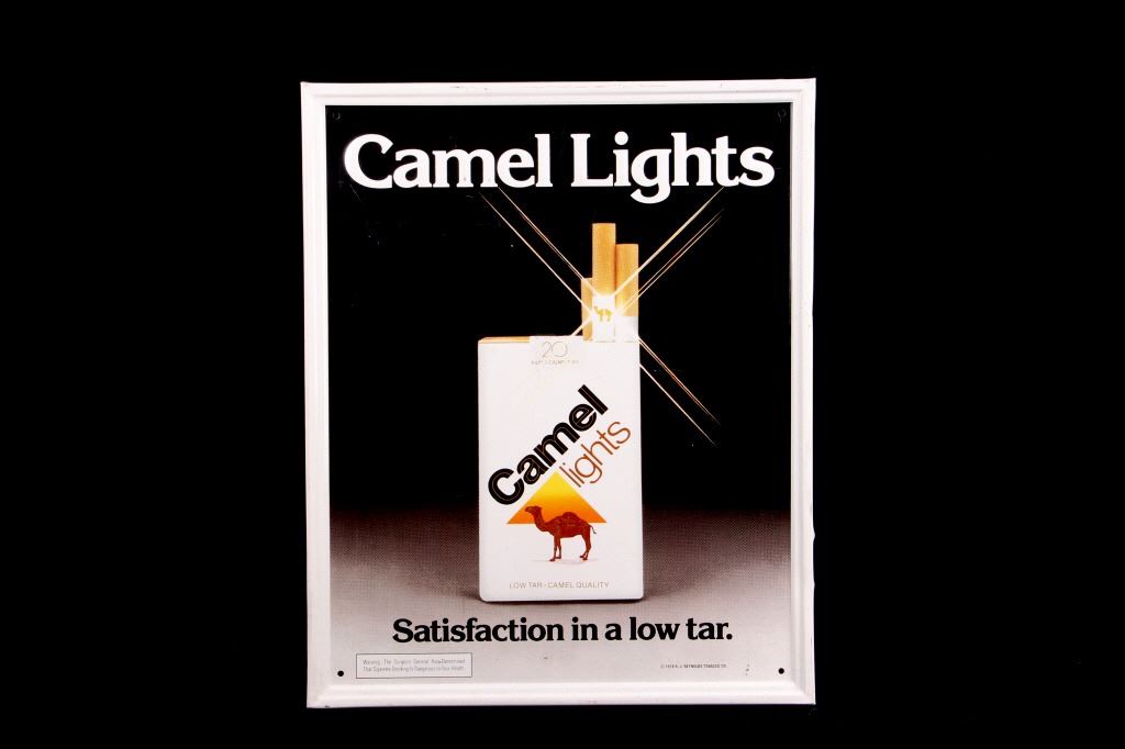 Camel Lights RJ Reynolds Tobacco Co. Sign c. 1978 | Barnebys