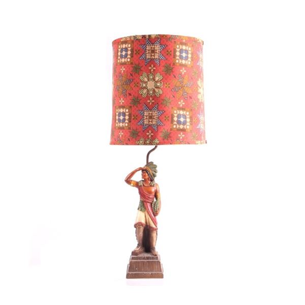 Native American Indian Table Lamp & Shade