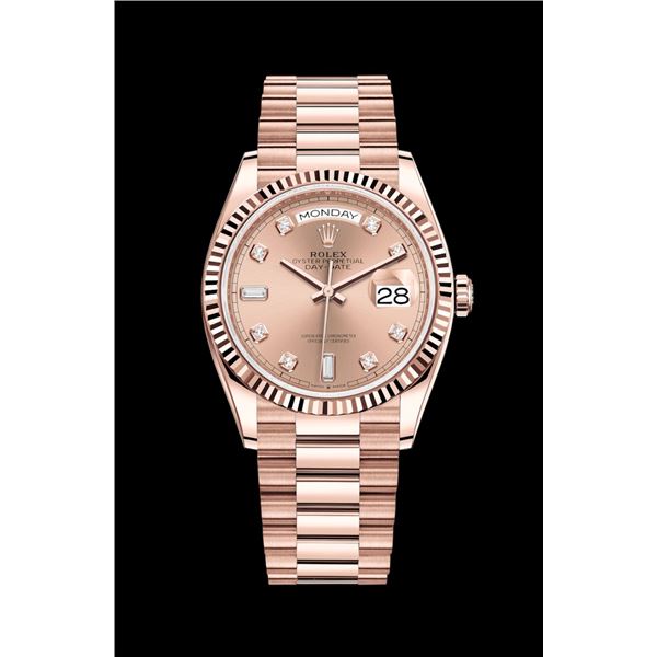 Rolex New 36MM Day Date RG Model #128235