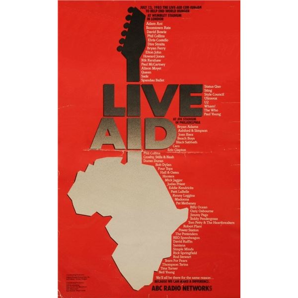 Live Aid at JFK Stadium, Philadelphia, 1985 poster.