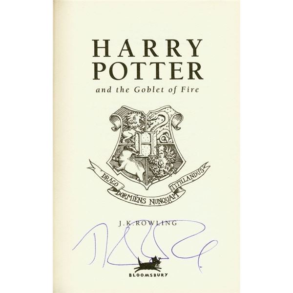J. K. ROWLING SIGNED HARRY POTTER BOOK