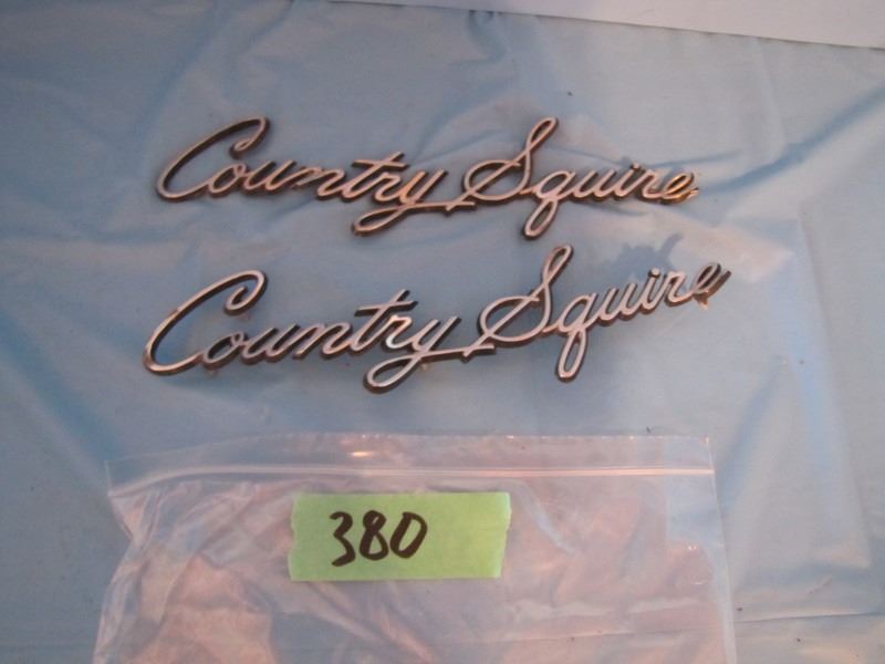 pair of Country Squire car emblems