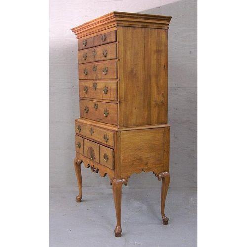 Early American country flat top highboy