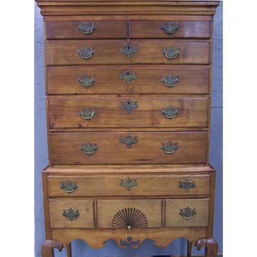 Early American country flat top highboy