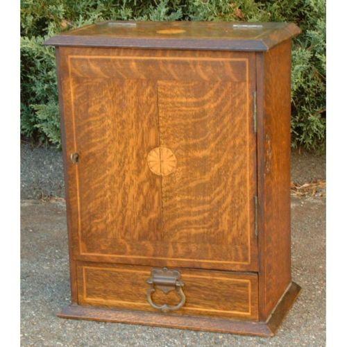 Antique Victorian oak pipe box