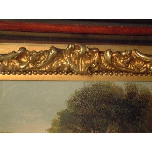 H Hartman Victorian oil painting landscape