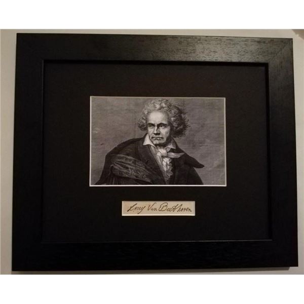 Ludwig Van Beethoven signature (1770-1827).