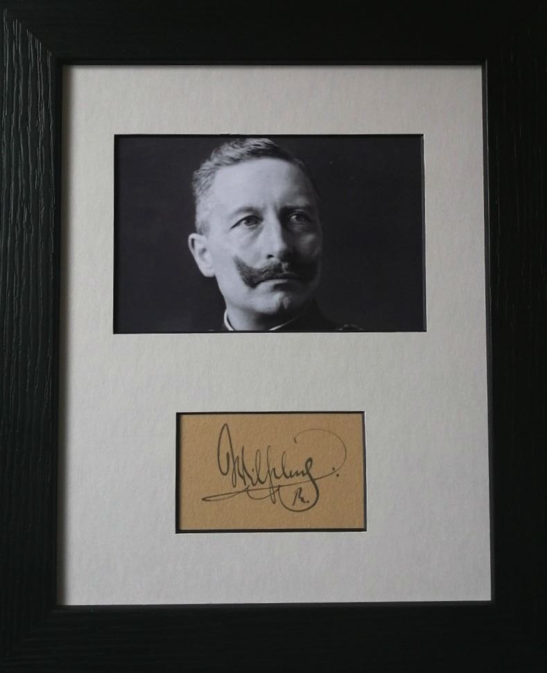 Wilhelm II signature. (1859-1941).