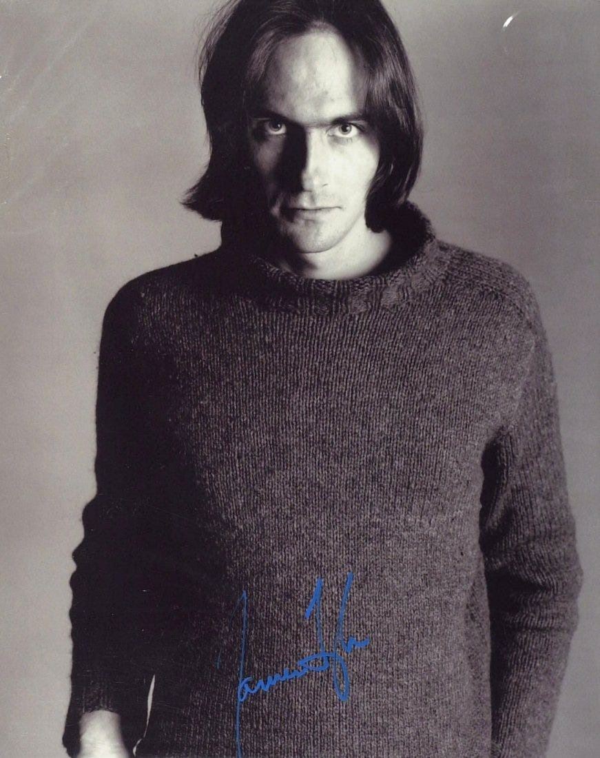 James Taylor signed photograph.