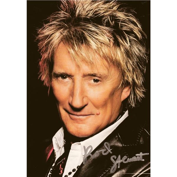 Rod Stewart signed photograph (1945-).