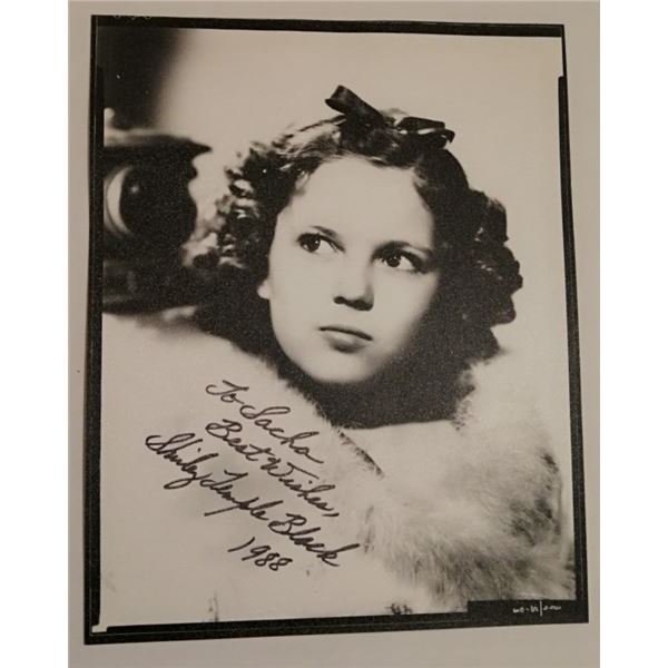 Shirley Temple signed photo.