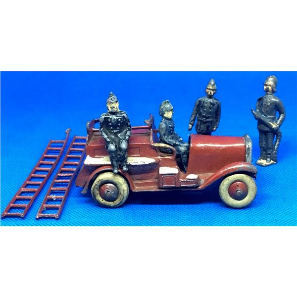 Taylor And Barrett Fire Engine And Firemen.