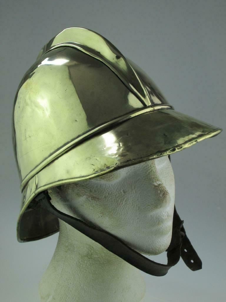 19th Century German Antique Fireman's Brass Helmet By Magirus Circa 1860
