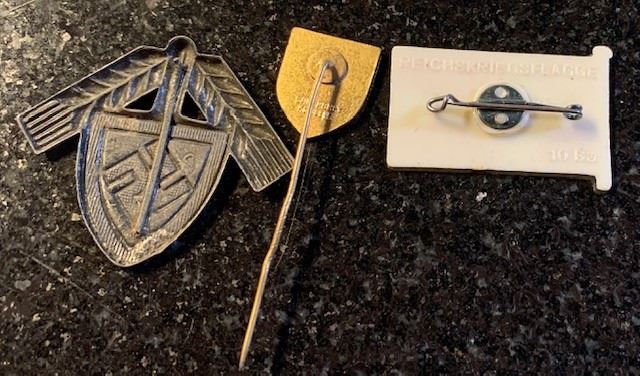 #6 – Group of Nazi Germany Pins & Coins – Rare Plastic ...