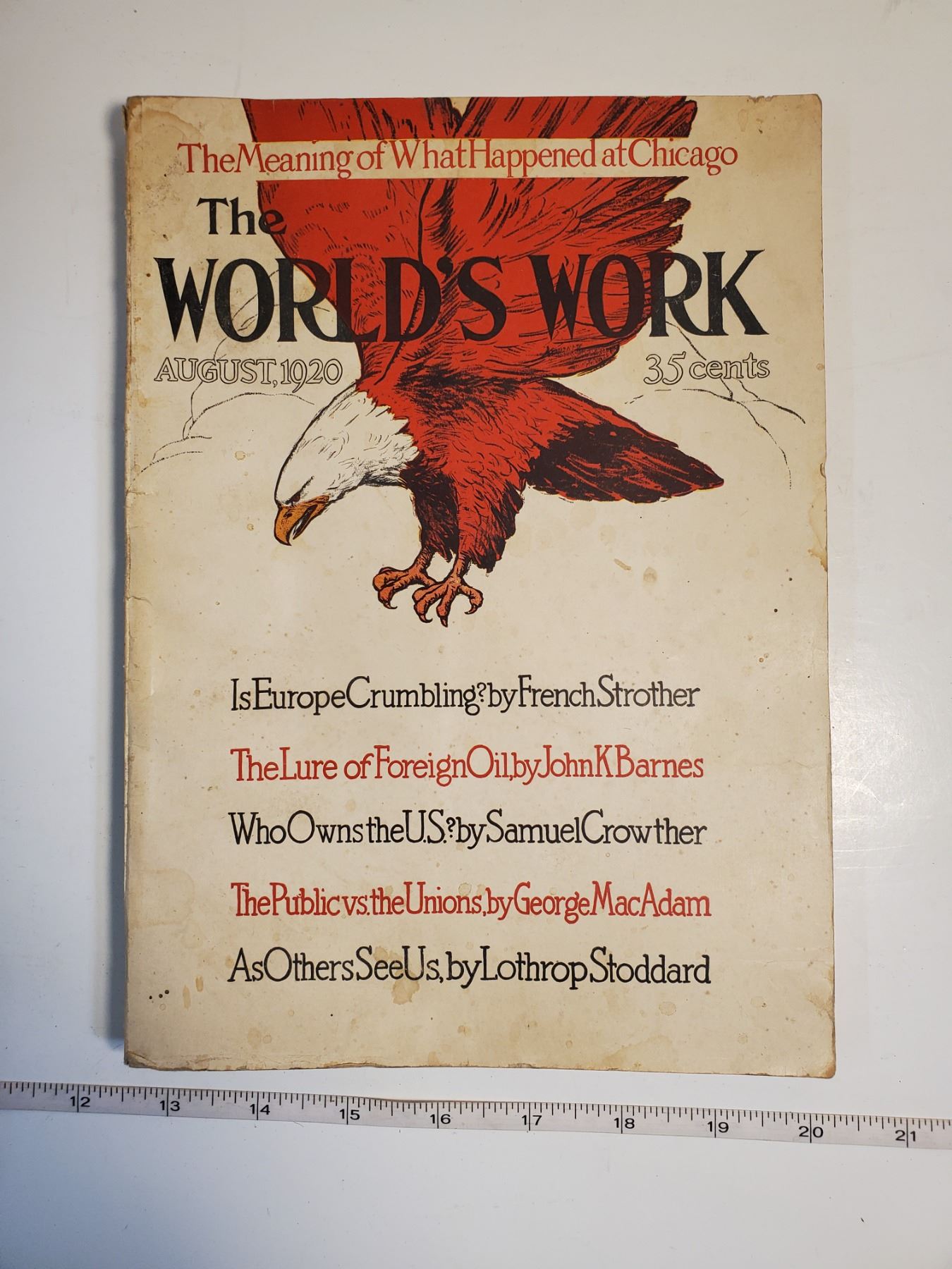 1920'S WORLD'S WORK MAGAZINE - Schmalz Auctions