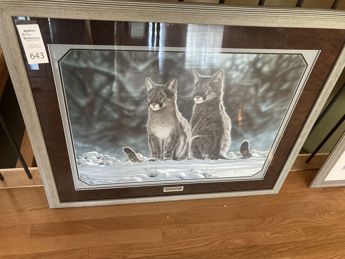 Signed and numbered print by Randy Fehr, The Deer Watchers A