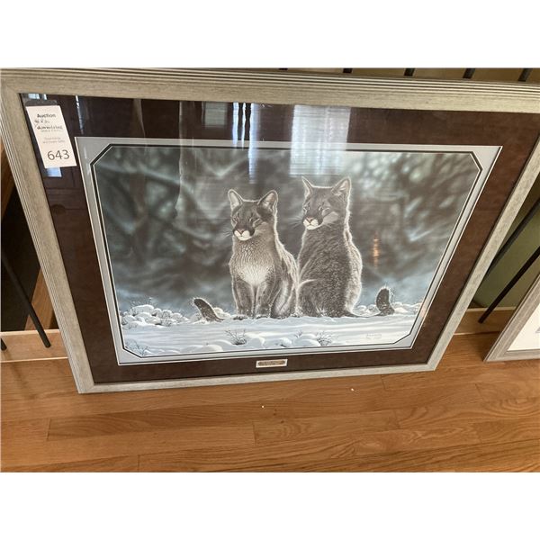Signed and numbered print by Randy Fehr, The Deer Watchers A