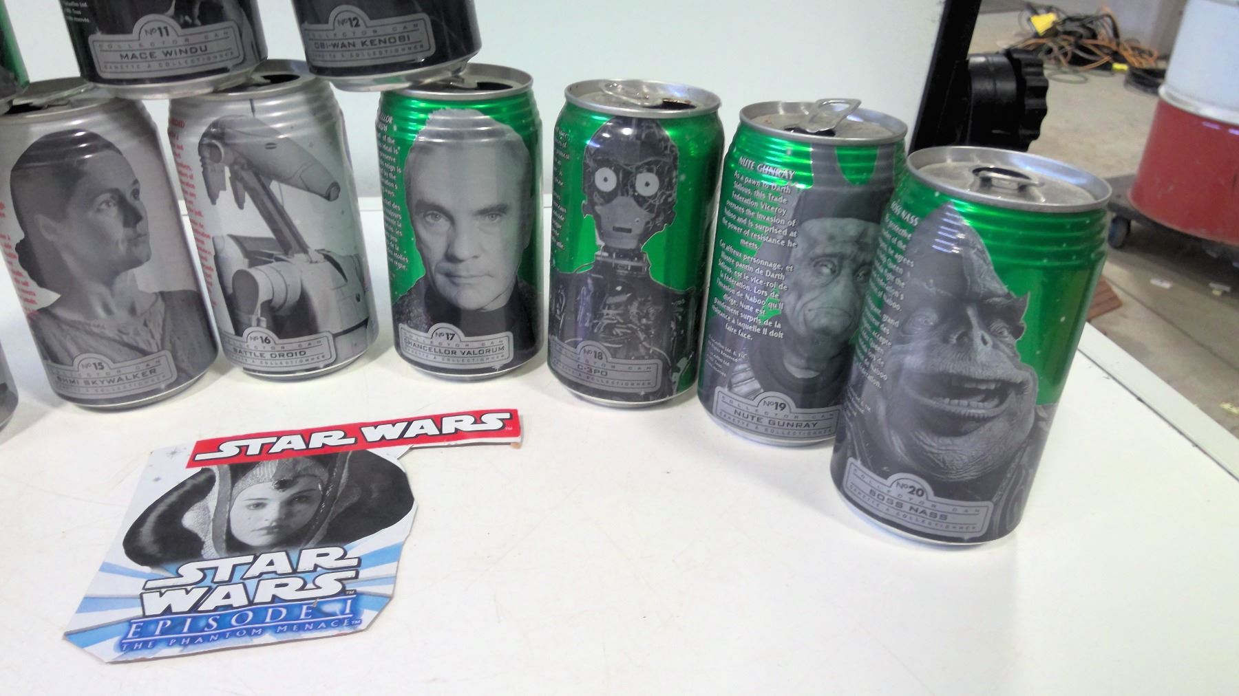 Lot of Star Wars Pepsi & Mountain Dew Collectible cans