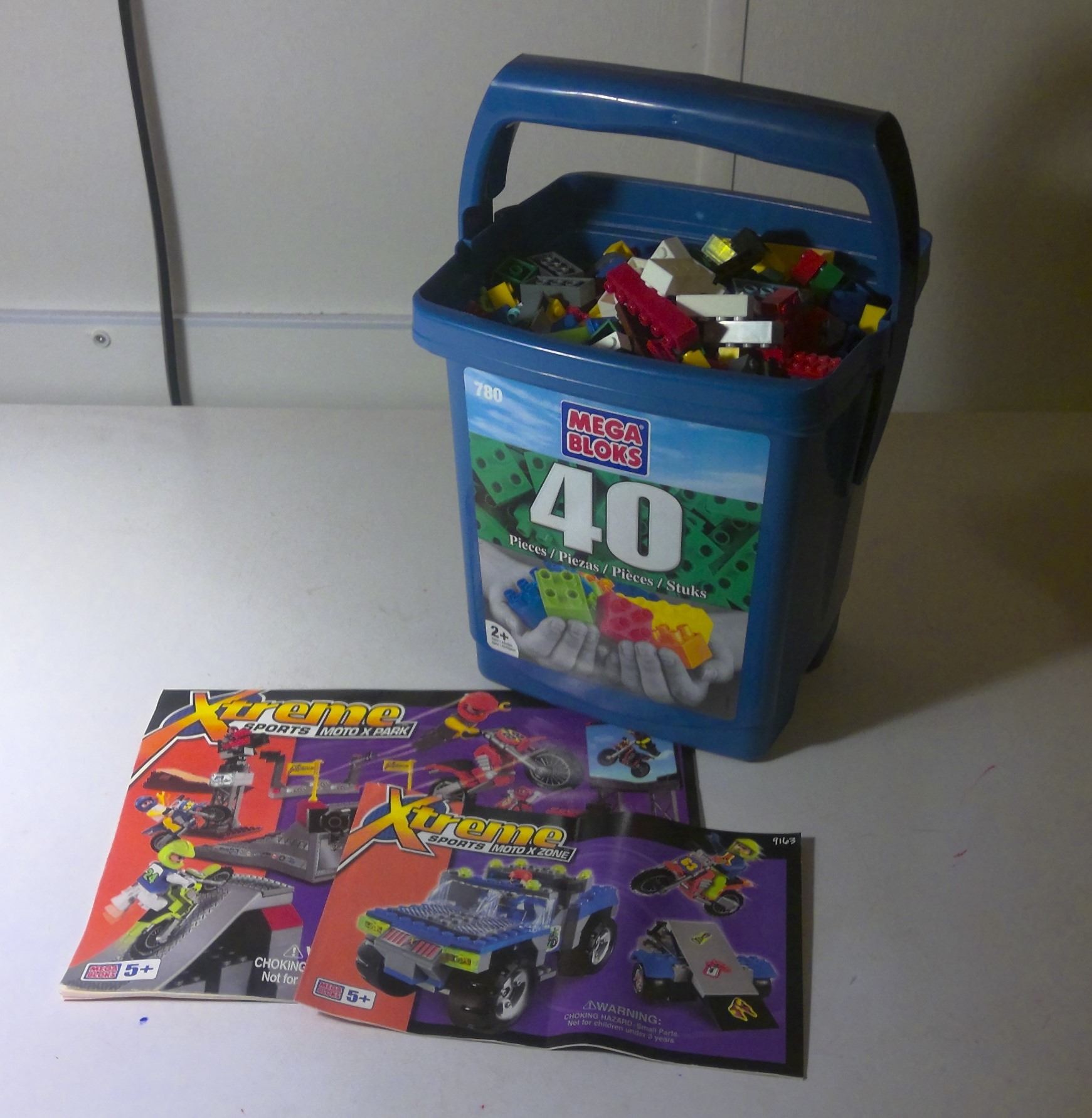 Large Container lot Mega Bloks pieces and instructions