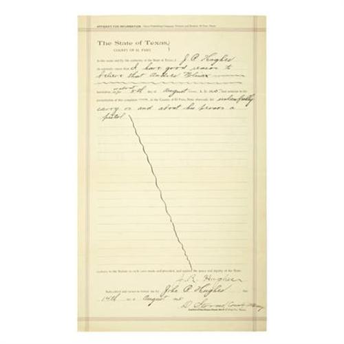 Captain John R. Hughes, Texas Rangers DS