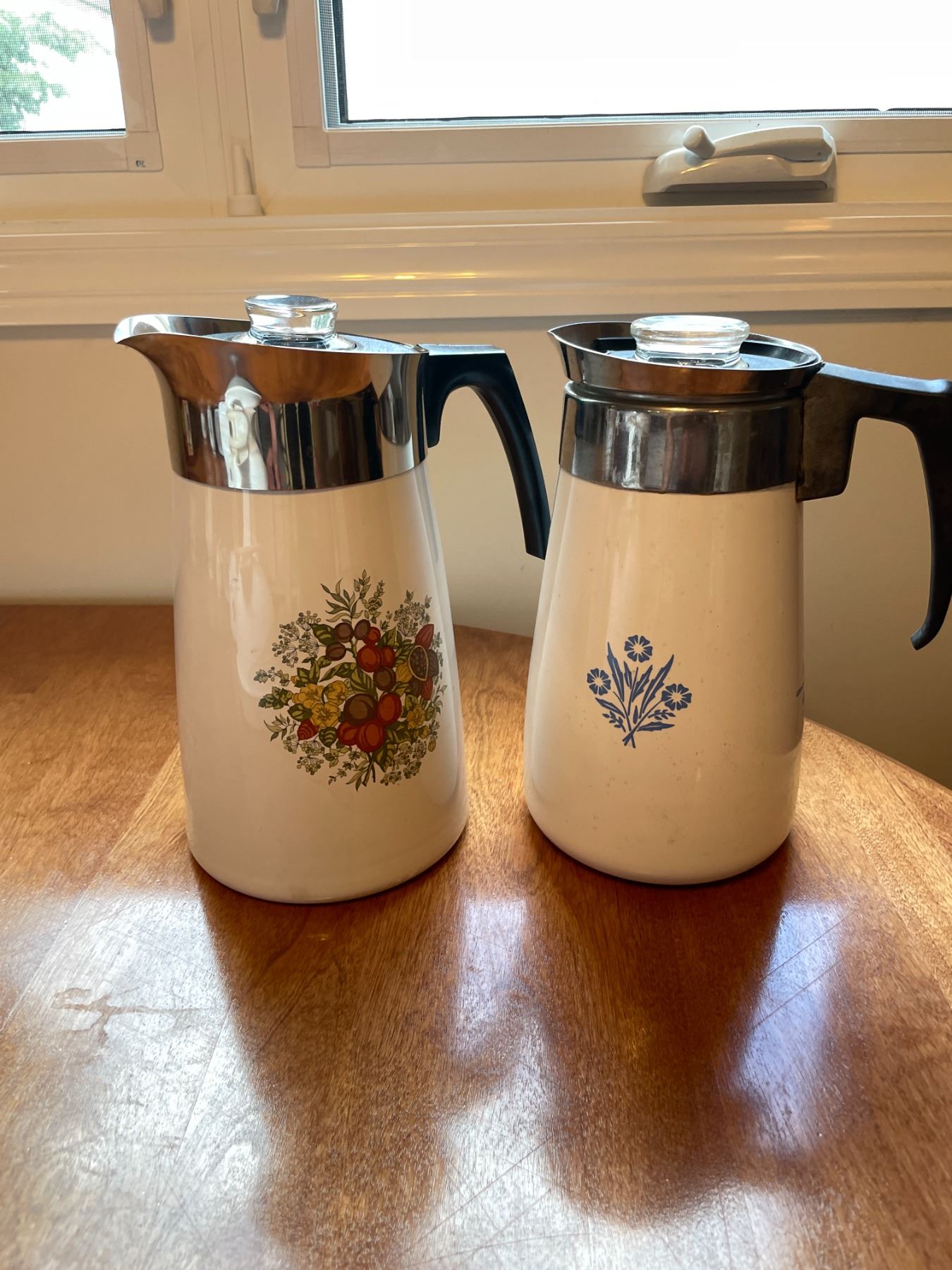 2 Corningware Carafes